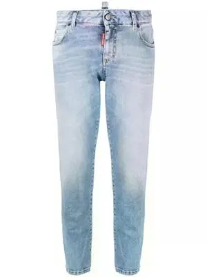 Dsquared2 Mid-rise Cropped Jeans - Blue