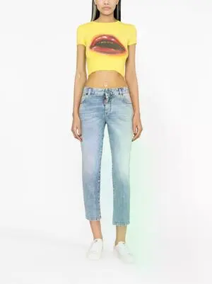 Dsquared2 Mid-rise Cropped Jeans