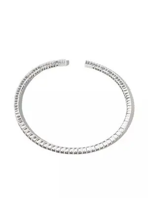SUZANNE KALAN 18kt White Gold Sapphire And Diamond Inlay Cuff