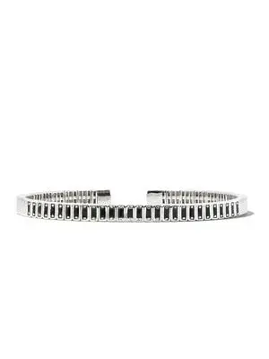SUZANNE KALAN 18kt White Gold Sapphire And Diamond Inlay Cuff
