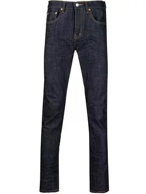 PURPLE BRAND Mid-rise Tapered Jeans - Black