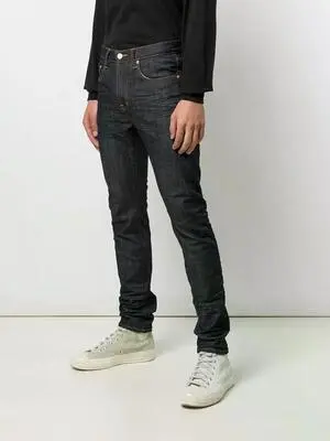 PURPLE BRAND Mid-rise Tapered Jeans - Black