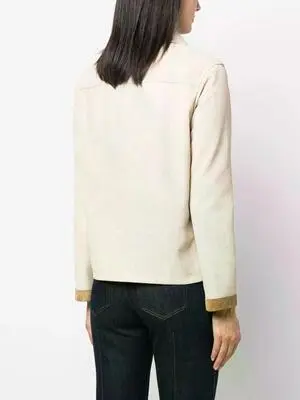 FAY Fitted Jacket With Contrasting Trim - Neutrals