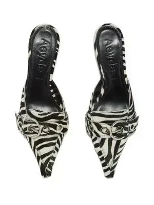 AeydĒ 35mm Danielle Zebra-print Mules