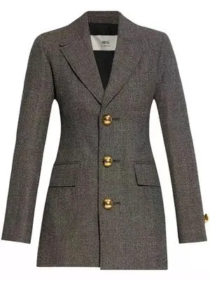 AMI Paris Single-breasted Virgin Wool Blazer