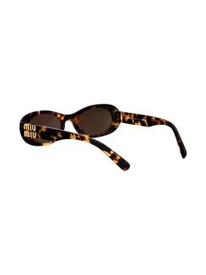 Miu Miu Oval-frame Sunglasses - Brown