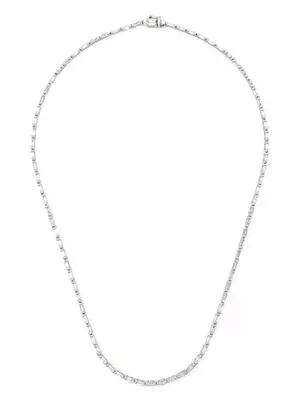 SUZANNE KALAN 18kt White Gold Linear Diamond Tennis Necklace - Silver