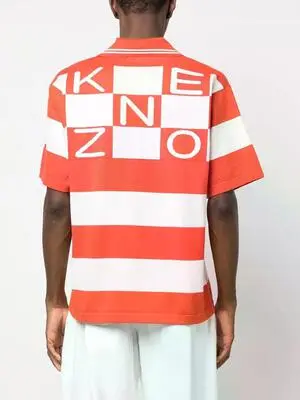 Kenzo Logo-print Striped Polo Shirt