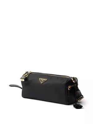 Prada Leather-trim Shoulder Bag - Black