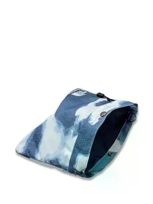 Supreme X The North Face Bleached Denim Print Shoulder Bag - Blue