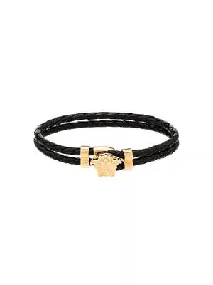 Versace La Medusa Leather Bracelet - Black