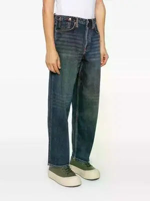 EVISU Logo-print Wide Leg Jeans