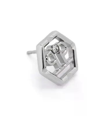 Philipp Plein Hexagonal Logo-charm Stud Earrings