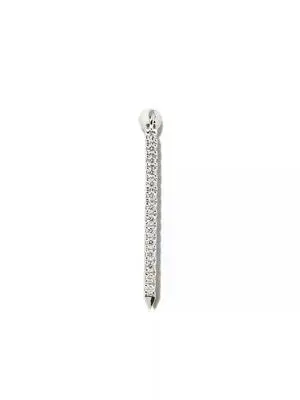 MARIA TASH 18kt White Gold Eternity Bar Diamond Charm - Silver