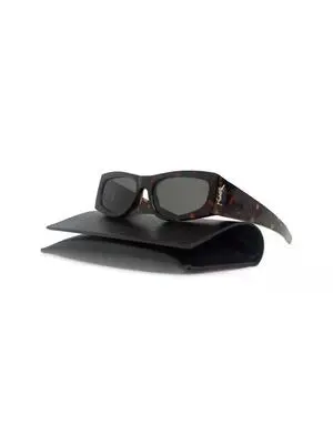 Saint Laurent Rectangle-framed Tortoiseshell Sunglasses