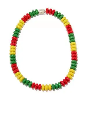 Lauren Rubinski Sterling Silver Enamel Bead Necklace - Multicolour