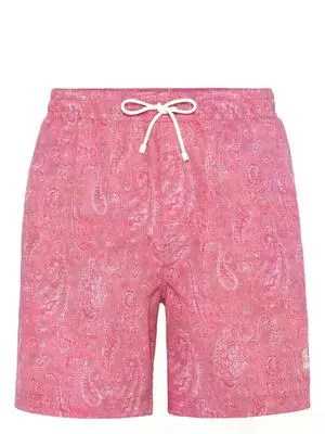 Brunello Cucinelli Paisley-print Swim Shorts - Red