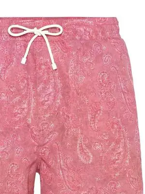 Brunello Cucinelli Paisley-print Swim Shorts - Red