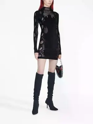 DION LEE Cobra Semi-sheer Lace Minidress