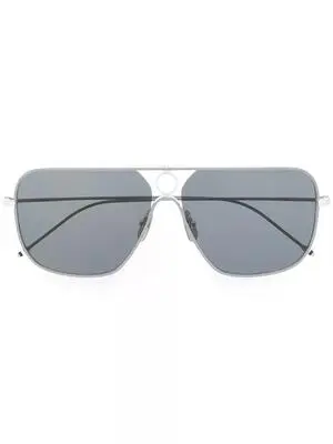 Thom Browne Rectangular-frame Sunglasses - Silver