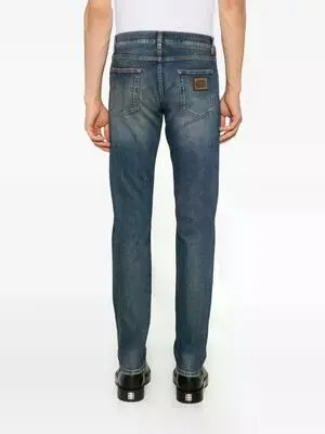 Dolce & Gabbana Logo-plaque Slim-fit Jeans