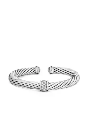 David Yurman Classic Cable Station Bracelet - Silver