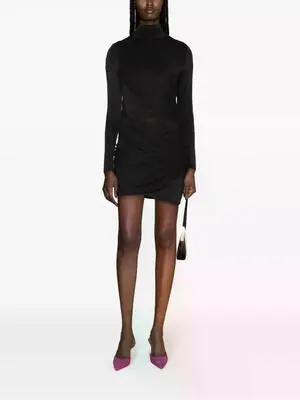 Gauge81 Kores Roll-neck Draped Minidress