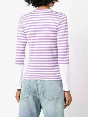 Play Comme Des Garcon Heart-patch Cotton T-shirt - Purple