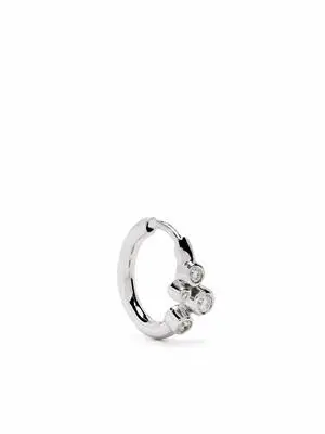 MARIA BLACK 14kt White Gold Elena Diamond Huggie Earring - Silver