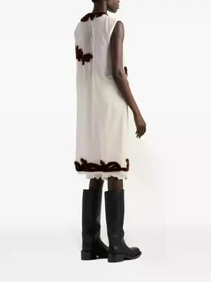 Prada Floral-embroidered Silk Midi Dress