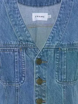 FRAME Sleeveless Trucker Denim Mini Dress
