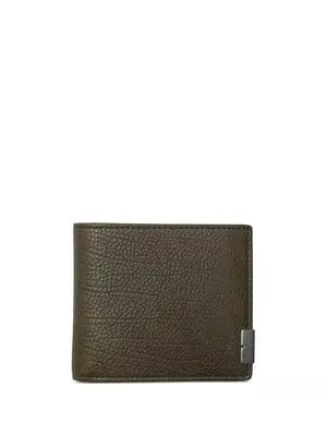 Burberry B-plaque Leather Bi-fold Wallet - Green