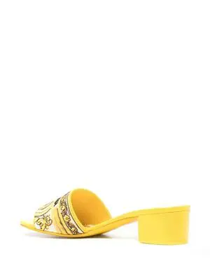Dolce & Gabbana 40mm Majolica-embroidered Sandals