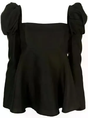 MACGRAW Swifts Silk-blend Blouse - Black