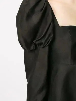 MACGRAW Swifts Silk-blend Blouse - Black