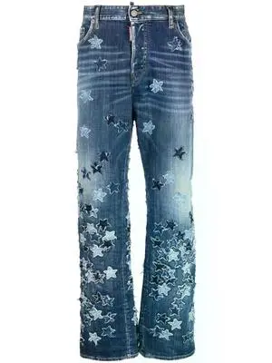 Dsquared2 Star-motif Patchwork Jeans
