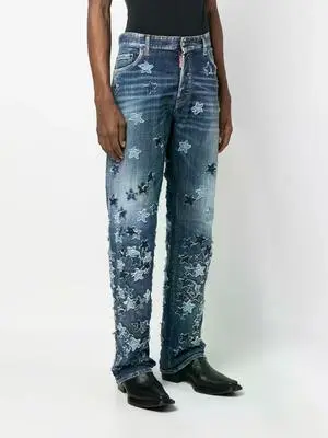 Dsquared2 Star-motif Patchwork Jeans