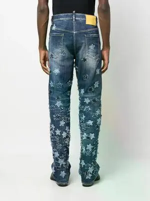 Dsquared2 Star-motif Patchwork Jeans