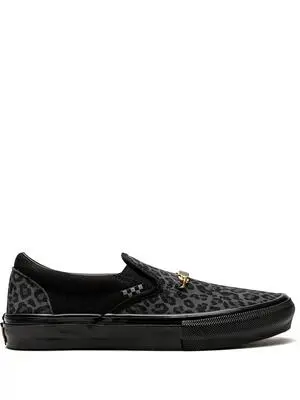 VANS X Cher Strauberry Leopard Print Slip-on Sneakers - Black