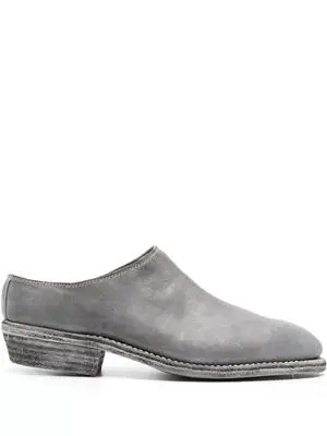 Guidi Grained Leather Mules