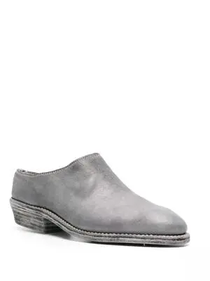 Guidi Grained Leather Mules