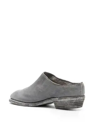 Guidi Grained Leather Mules