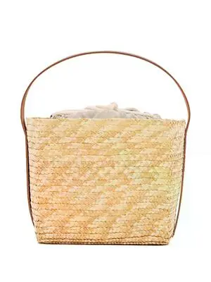 Plan C Woven Raffia Tote Bag