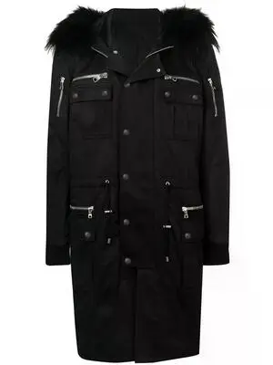 Balmain Faux-fur Trim Parka