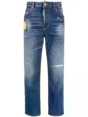 Dsquared2 Smiley Boston Straight-leg Jeans - Blue