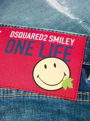 Dsquared2 Smiley Boston Straight-leg Jeans - Blue