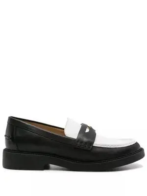 Michael Kors Logo-embossed Penny Leather Loafers