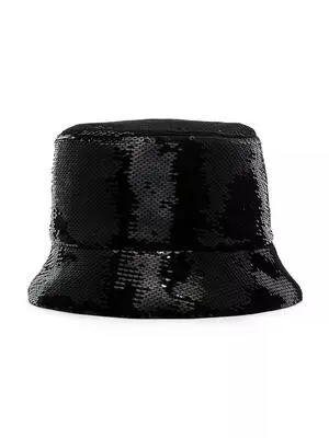 Prada Sequined Bucket Hat - Black
