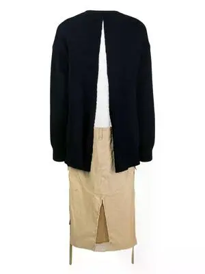 Undercover Colour-block Layered Maxi Coat