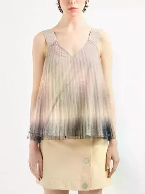 Armani Exchange Gradient Lace Pleated Blouse